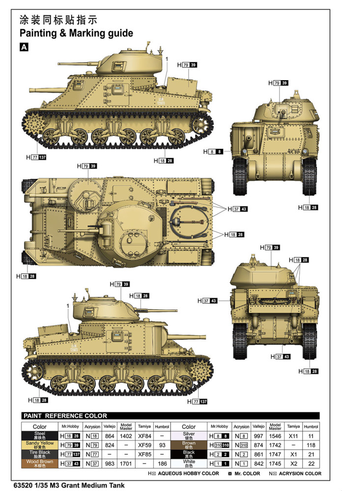 M3 Grant Medium Tank - Models & Hobbies 4 U
